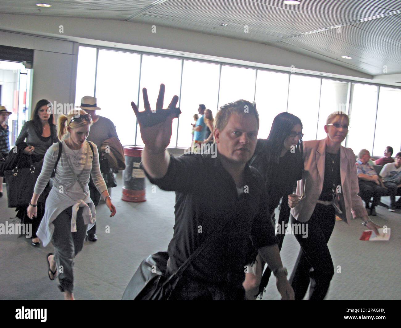 Kim Ledger, background second from left, father of late Australian ...