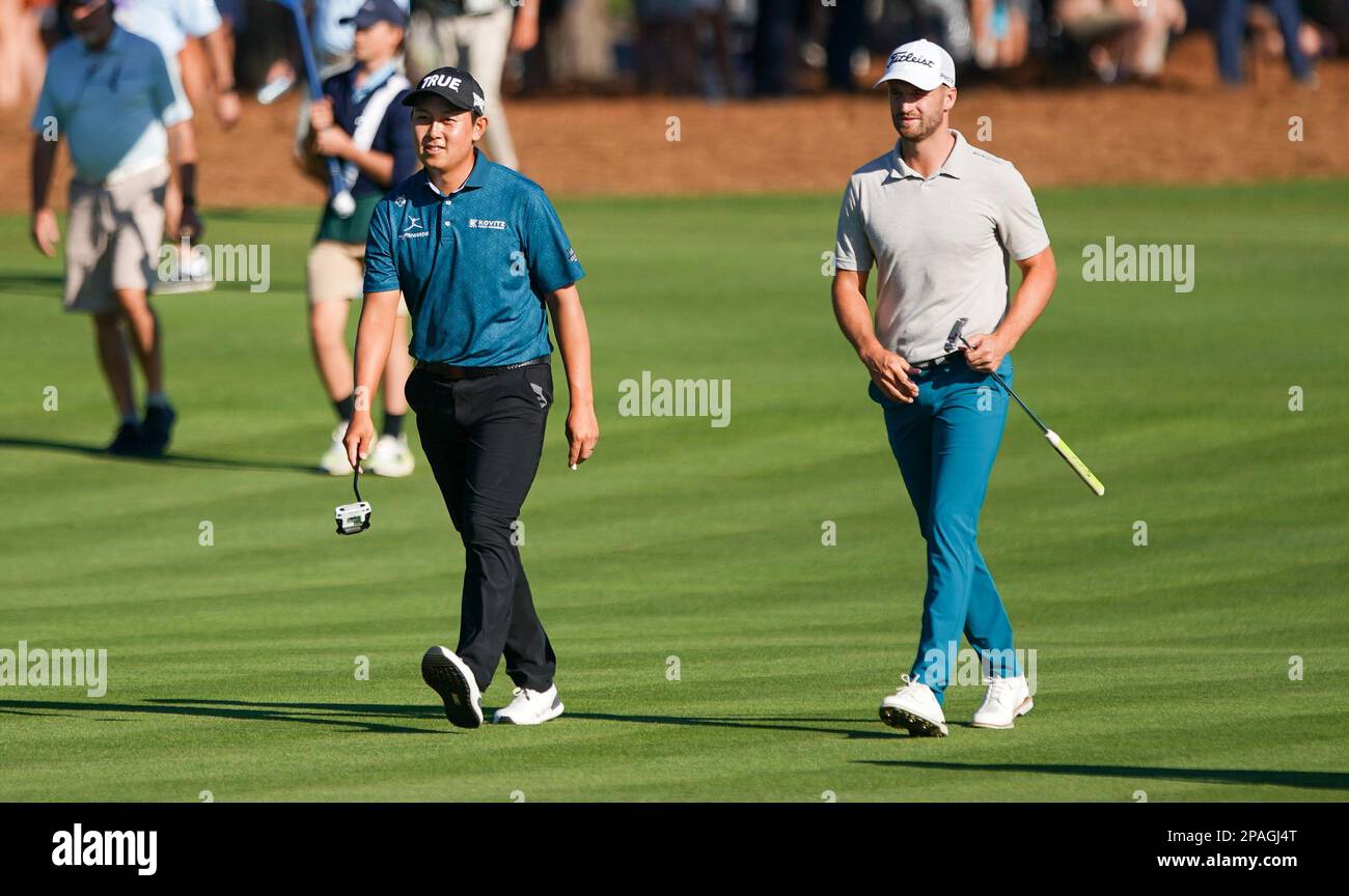 Ponte Vedra Beach, Florida, USA. 11th Mar, 2023. Dylan Wu (L) and ...
