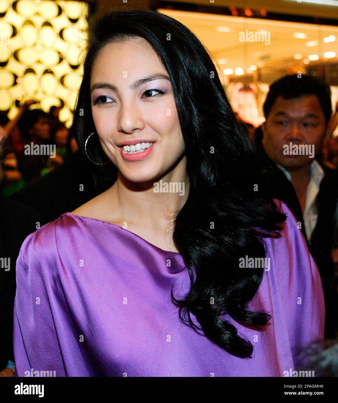 Chinese actresses Zhang Yuqi attends the premiere of her movie "CJ7" in Kuala Lumpur, Malaysia ...