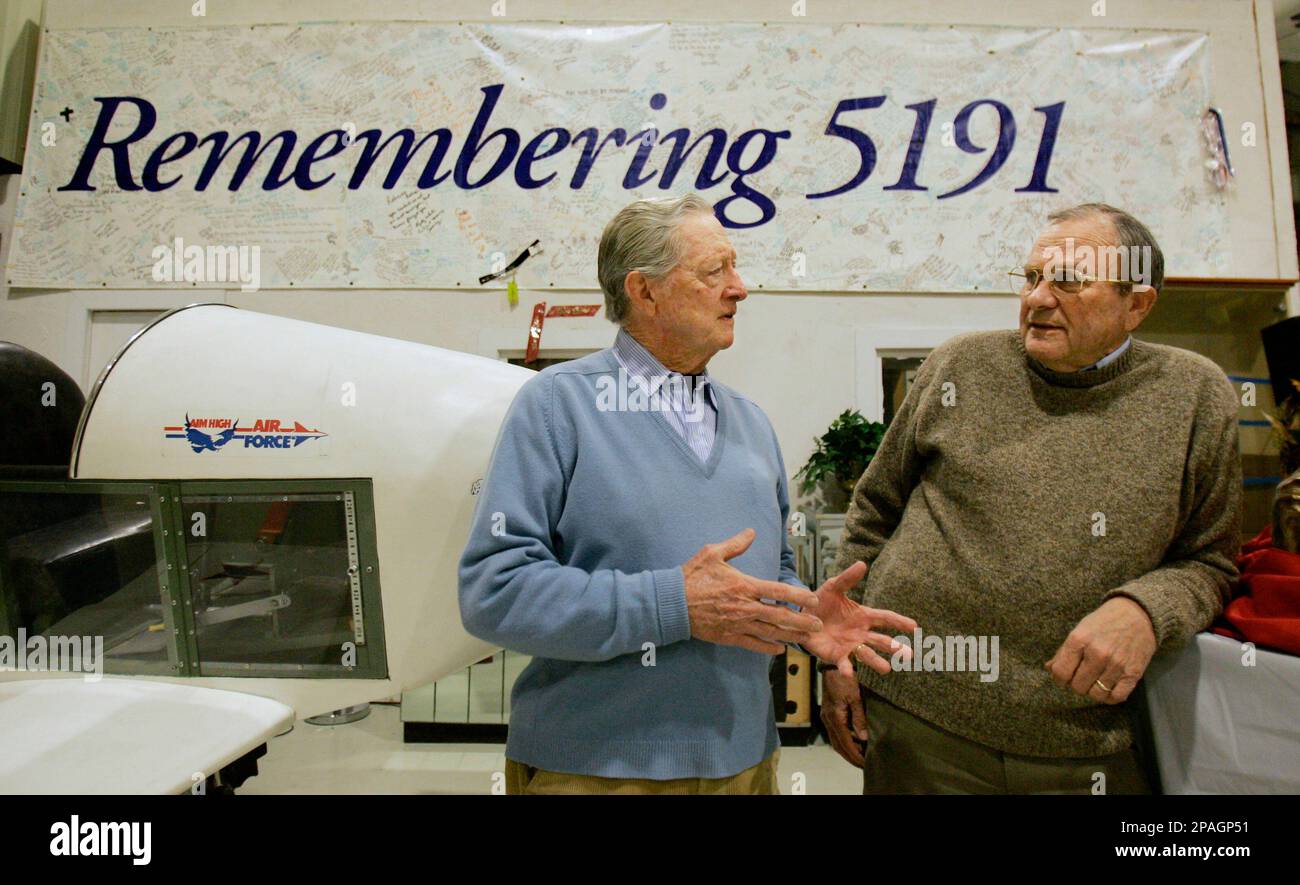 Aviation Museum of Kentucky officials Jack Baugh, left, and Ray Garman ...