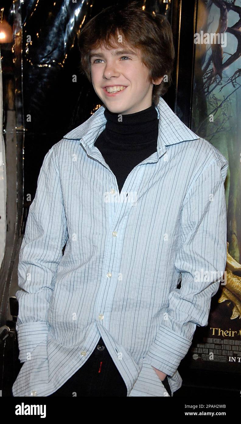 Actor Freddie Highmore poses on the press line at the premiere of the ...
