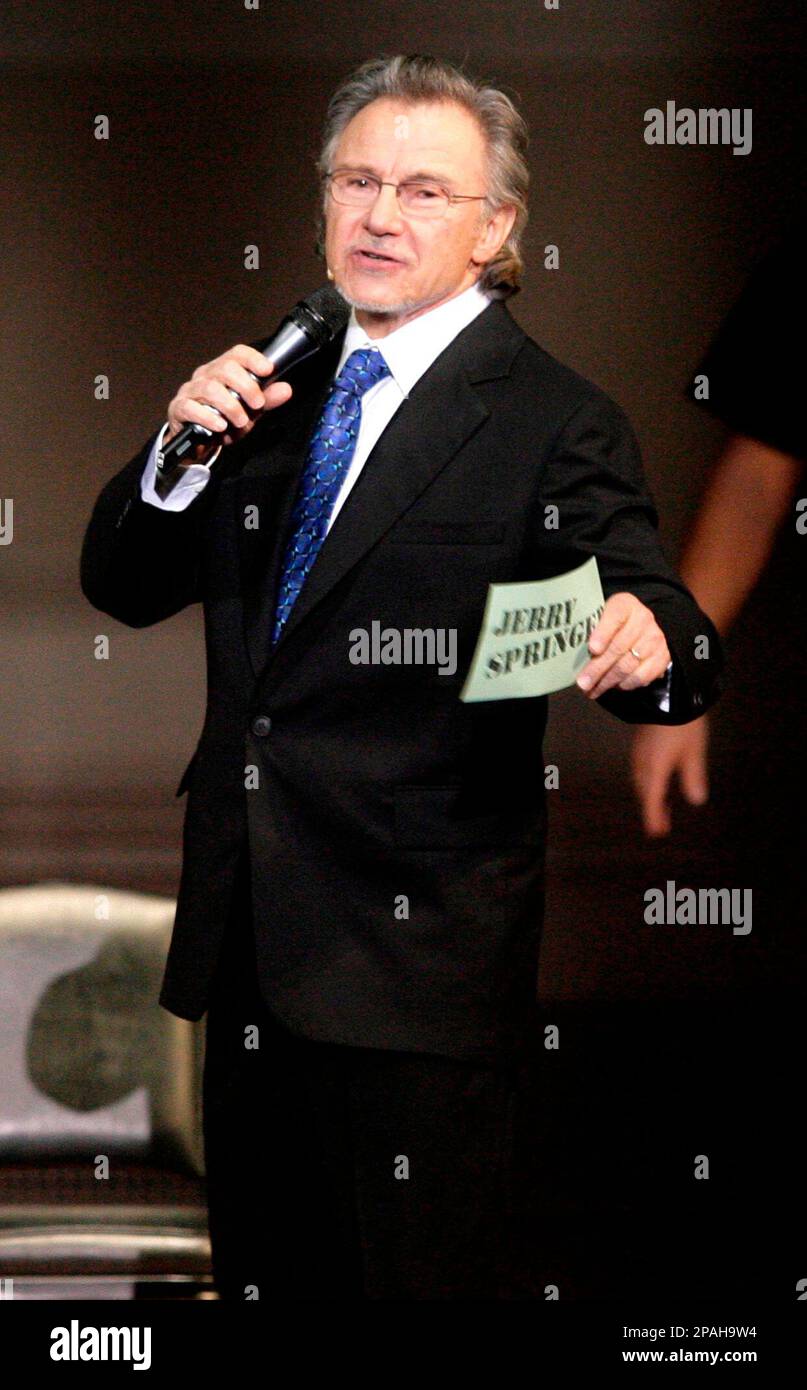 Harvey Keitel as Jerry Springer performs in "Jerry Springer - The Opera ...