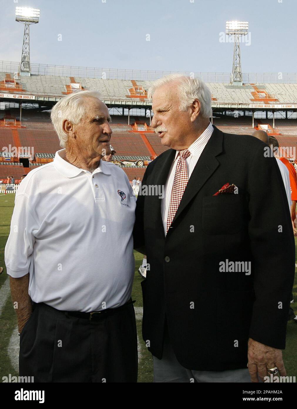 Former Miami Dolphins coach Don Shula and former University of Miami ...