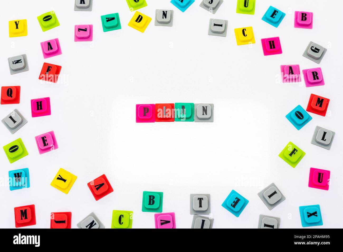 PLAN Word Made With A Colorful Rubber Alphabets On White Isolated plan-word-made-with-a-colorful-rubber-alphabets-on-white-isolated