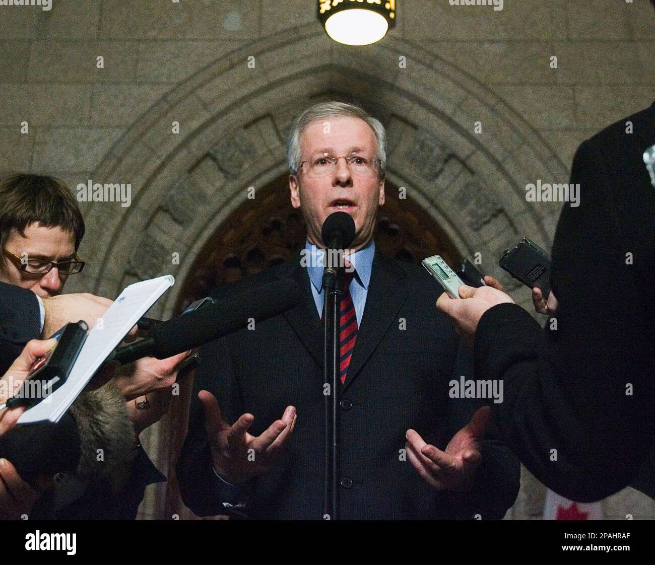 Liberal Leader Stephane Dion gives a news conference in the House of ...