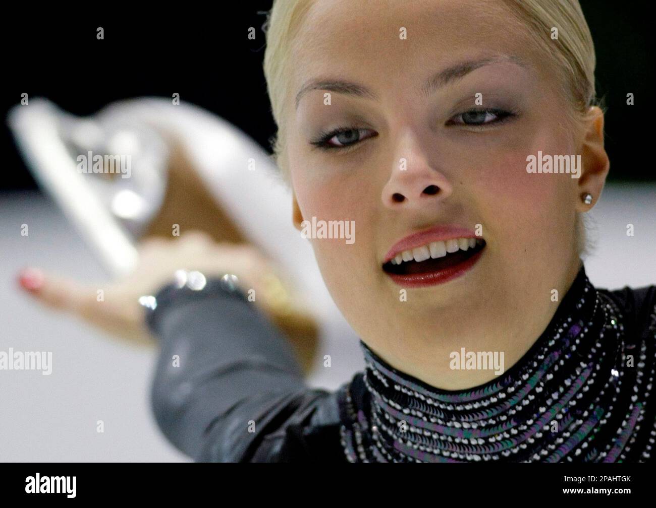 Finland's Kiira Korpi performs her short program at the European Figure ...