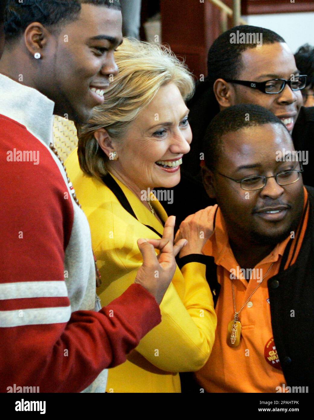 Democratic presidential hopeful Sen. Hillary Rodham Clinton, D-N.Y ...