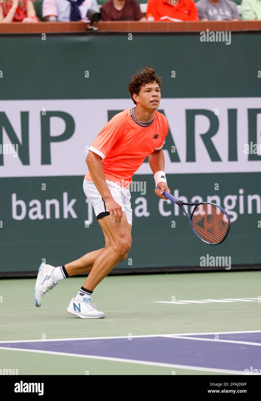 March 11, 2023 Ben Shelton in action against Taylor Fritz during the ...