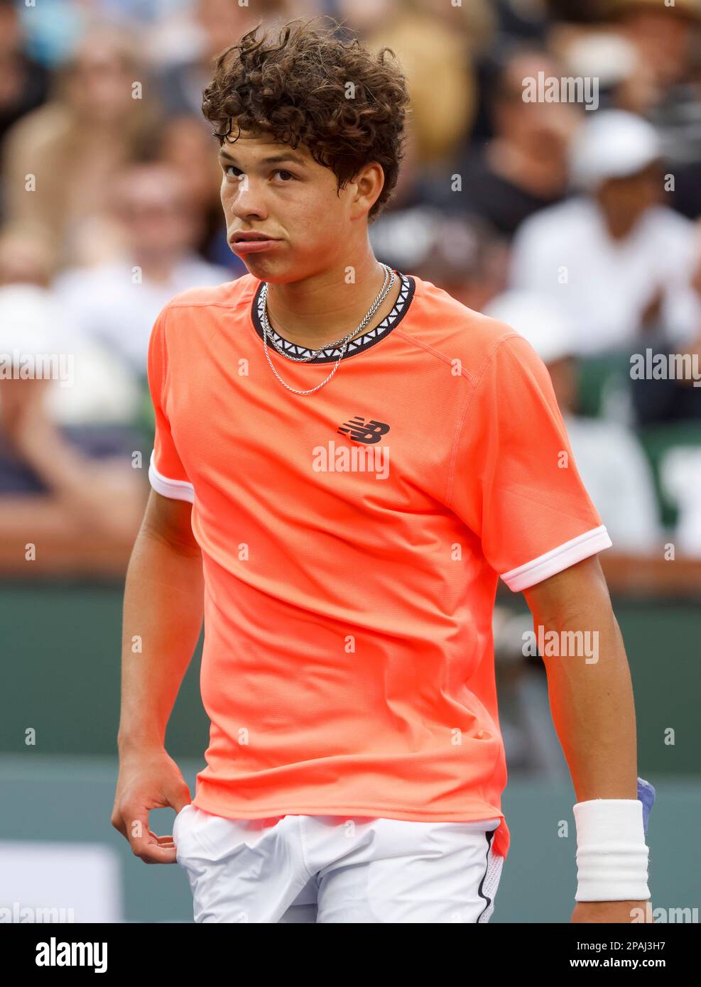 March 11, 2023 Ben Shelton in action against Taylor Fritz during the ...