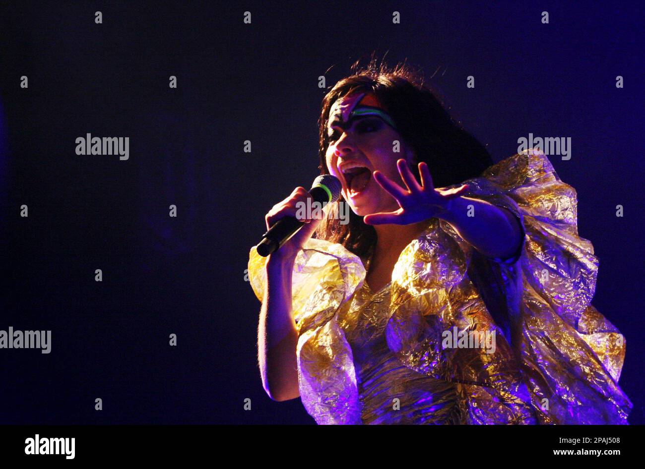 Icelandic singer Bjork performs at the Sydney Opera House in Sydney ...