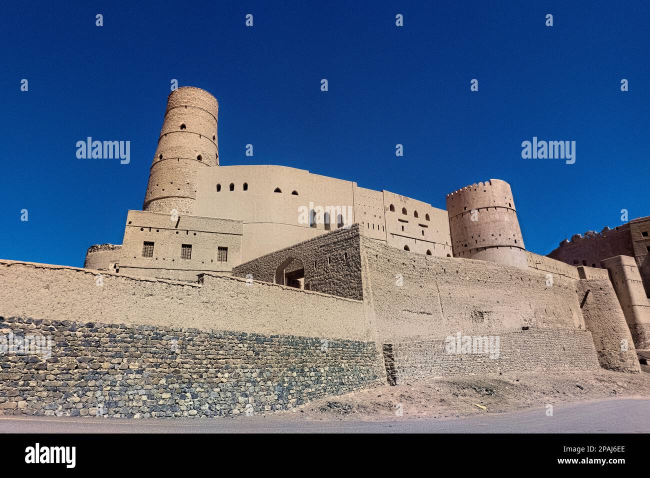 View of the UNESCO World Heritage Bahla Fort, Bahla, Oman Stock Photo ...