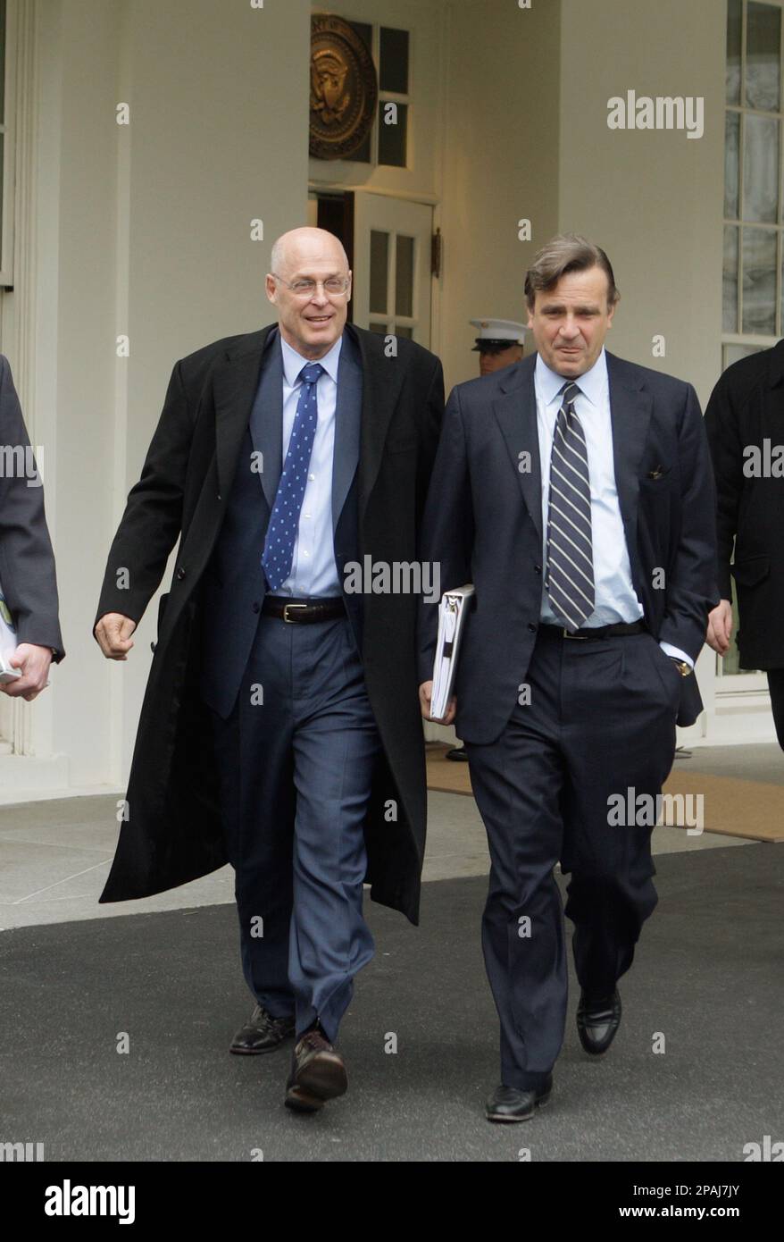 Treasury Secretary Henry Paulson, left, and Treasury Undersecretary for ...