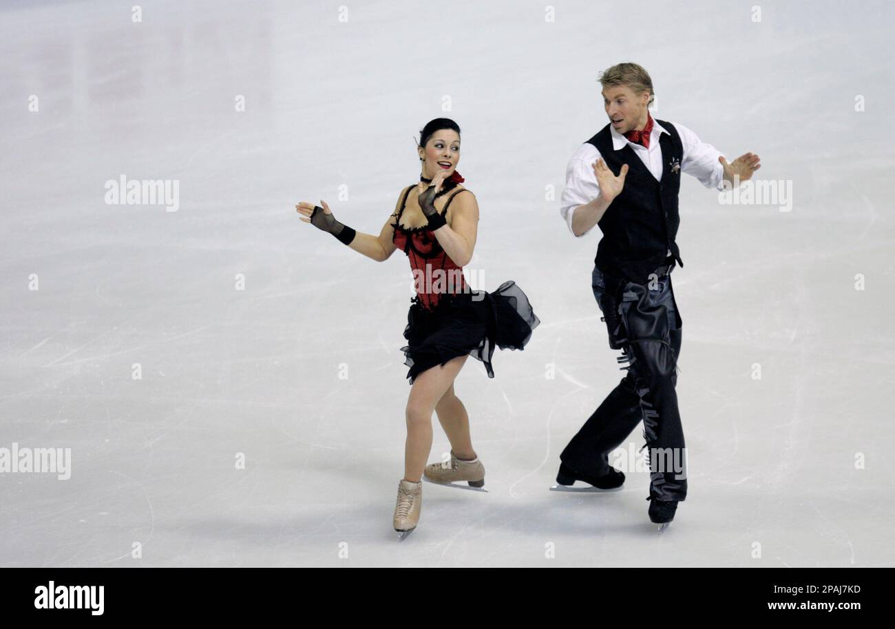 French figure skaters Isabelle Delobel and Olivier Schoenfelder perform ...