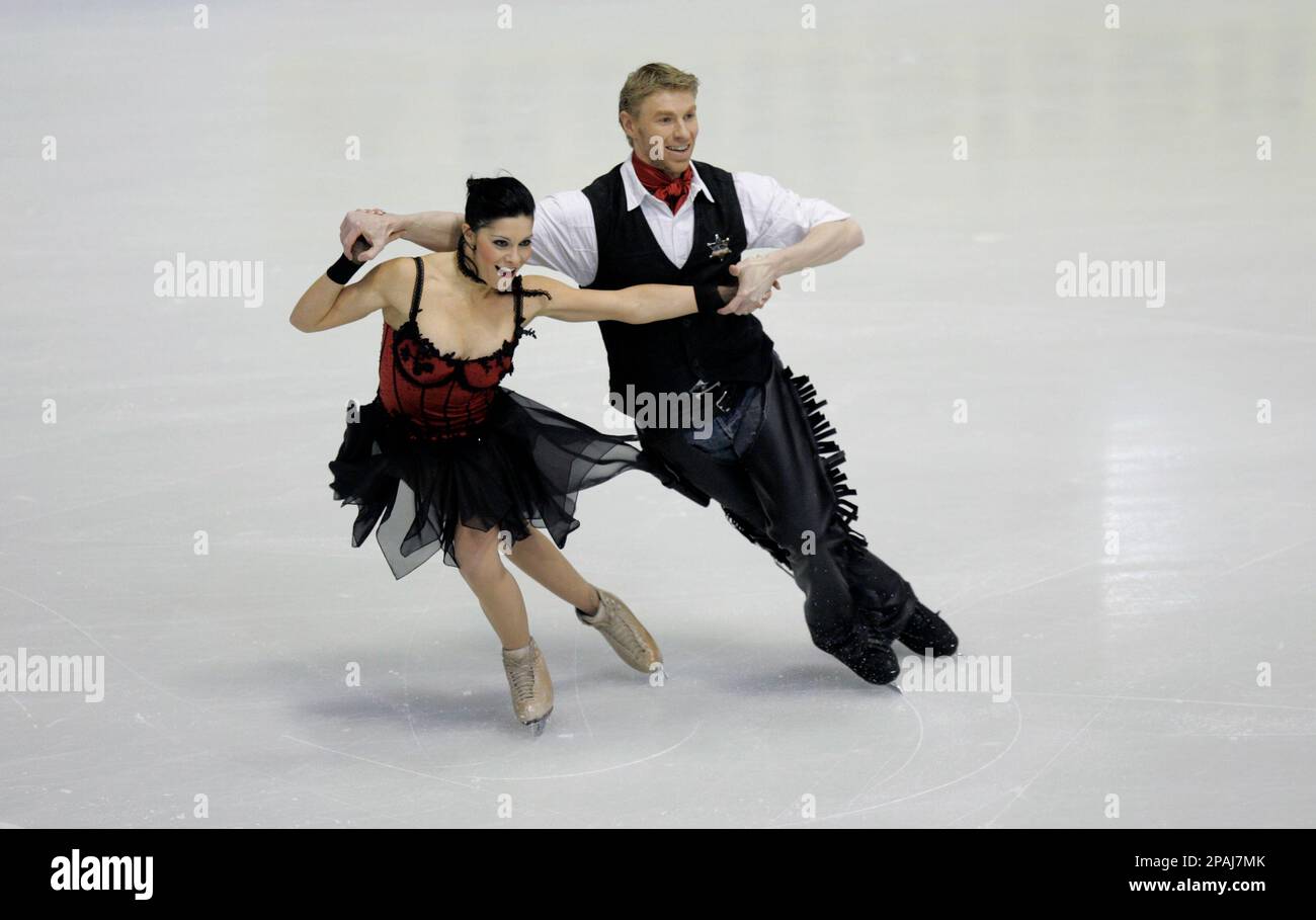 French figure skaters Isabelle Delobel and Olivier Schoenfelder perform ...