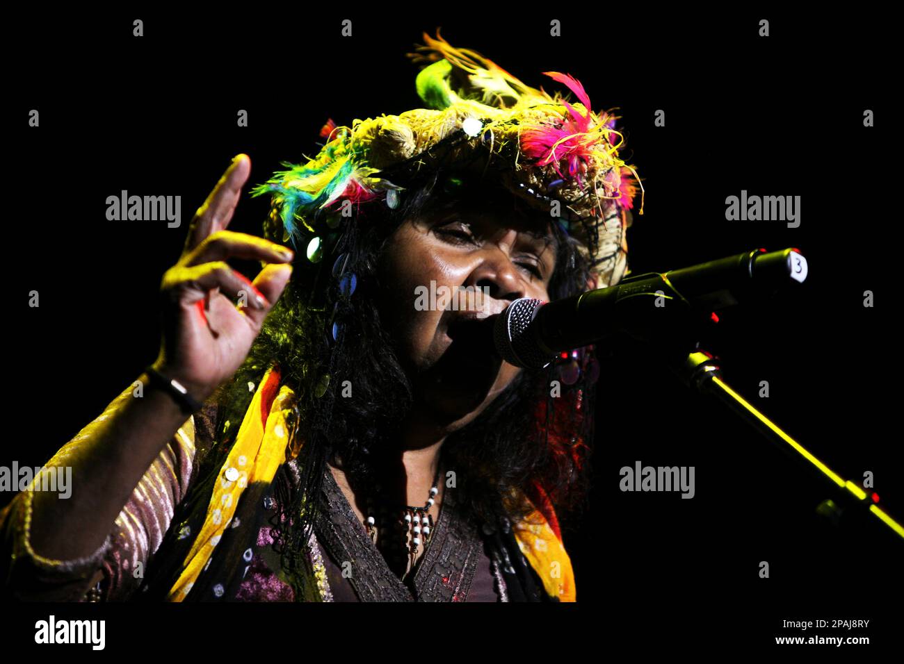 Singer Ruby Hunter rehearses her segment of the Murundak concert at the ...