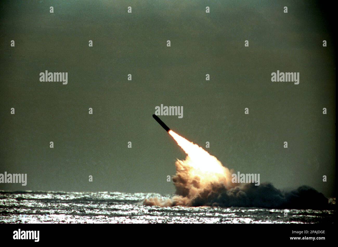 ** FILE ** The U.S. Navy launches a Trident II, D-5 missile from the ...