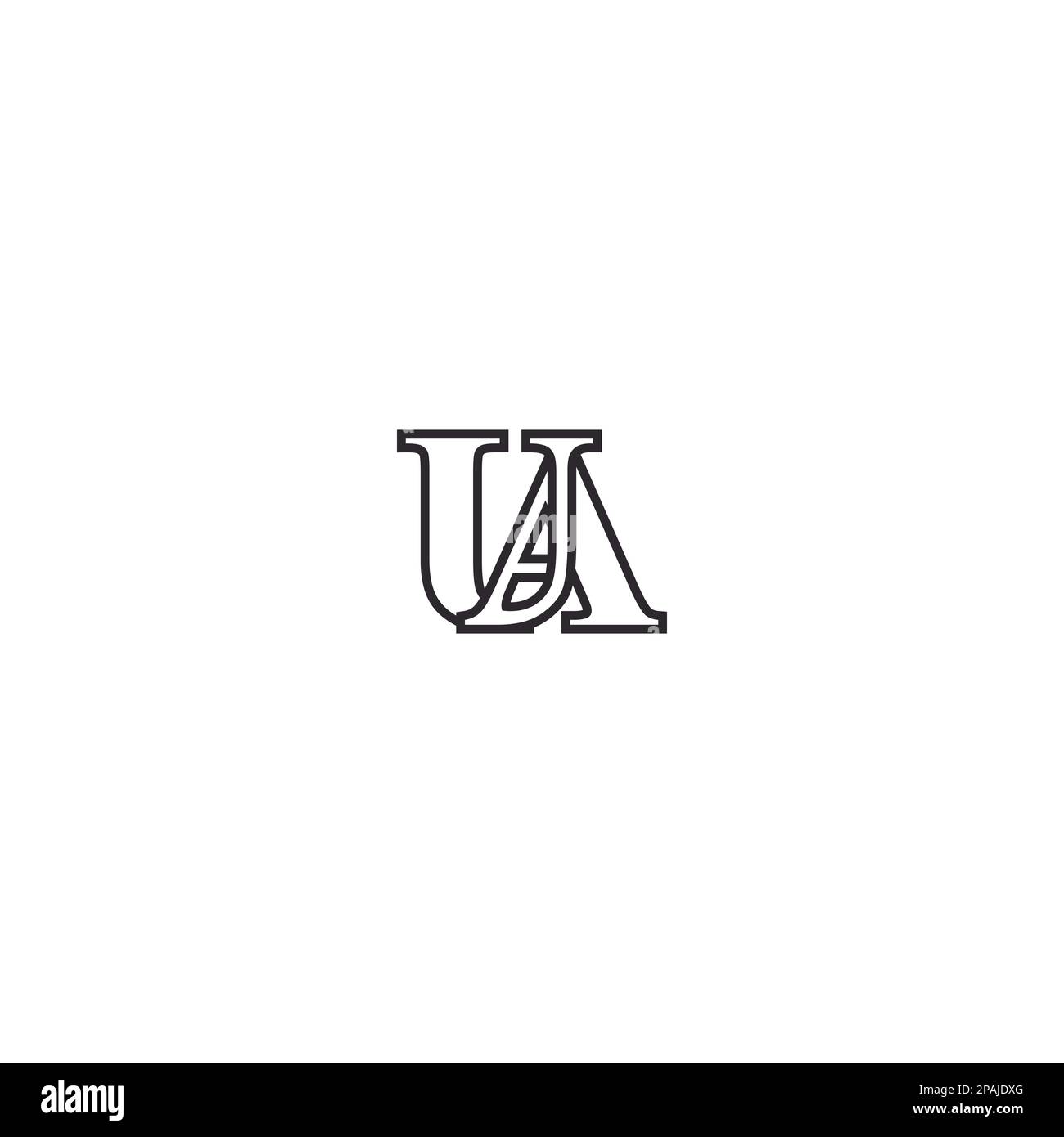 Alphabet letters Initials Monogram logo UA, AU, U and A Stock Vector ...