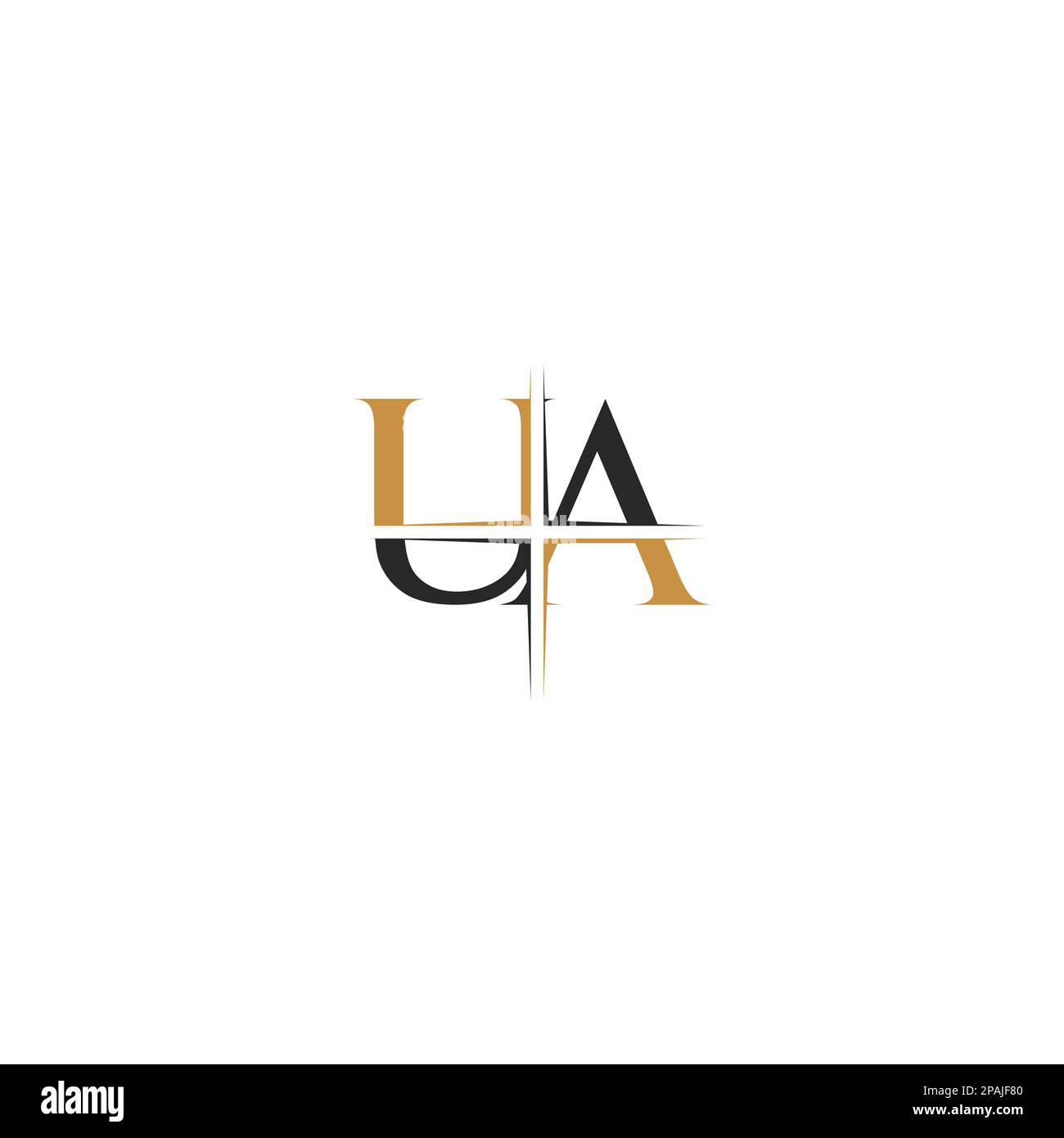 Alphabet letters Initials Monogram logo UA, AU, U and A Stock Vector ...