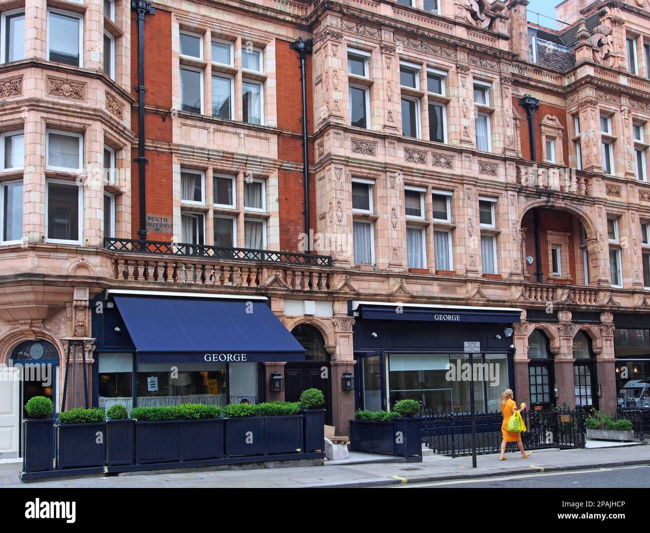 Ornate building in Mayfair with decorated terra cotta facade Stock ...
