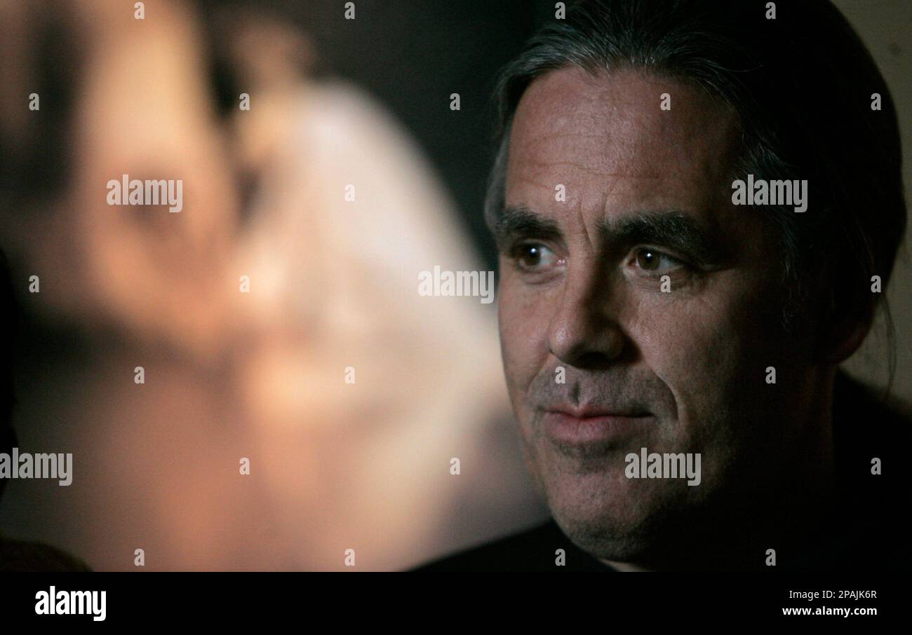 Canadia's artist Gregory Colbert listens to questions in the Nomadic ...