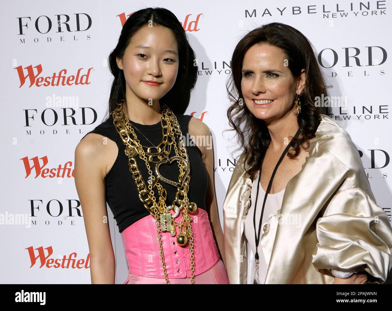 Seung-Hyun Kang, of Korea, left, is pictured with Ford Models CEO Katie ...