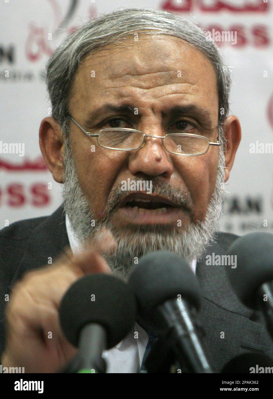 ** FILE ** Senior Palestinian leader of the Islamic group Hamas ...