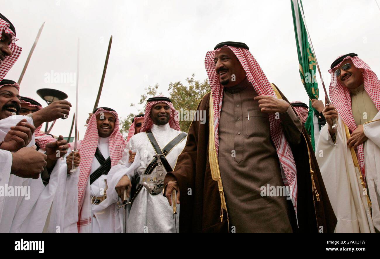 Saudi Prince Salman, second from right, brother of Saudi King Abdullah ...