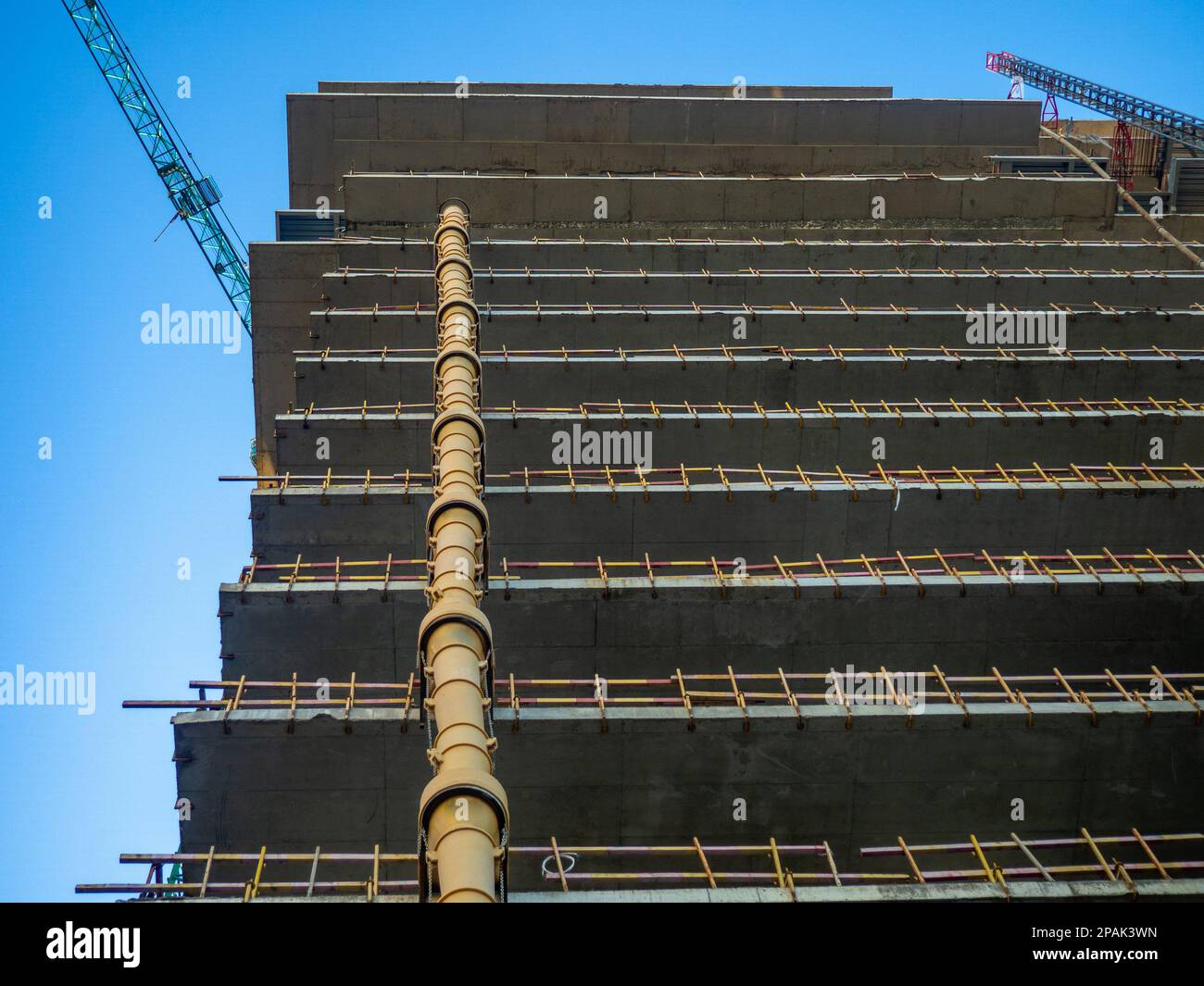 Sleeve for dumping debris at a construction site. Construction of a ...