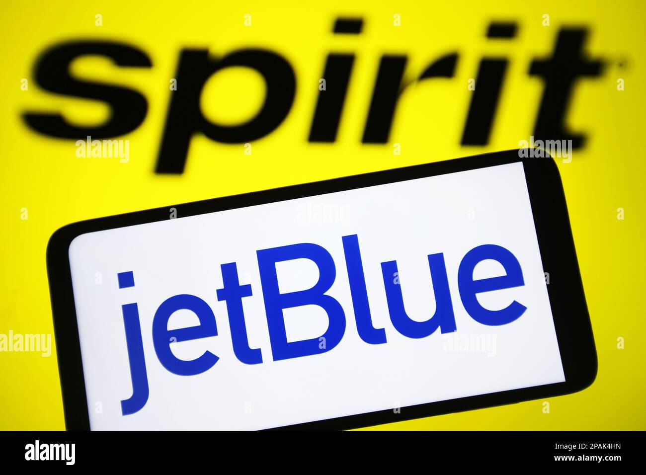 Ukraine. 11th Mar, 2023. In this photo illustration, JetBlue Airways ...