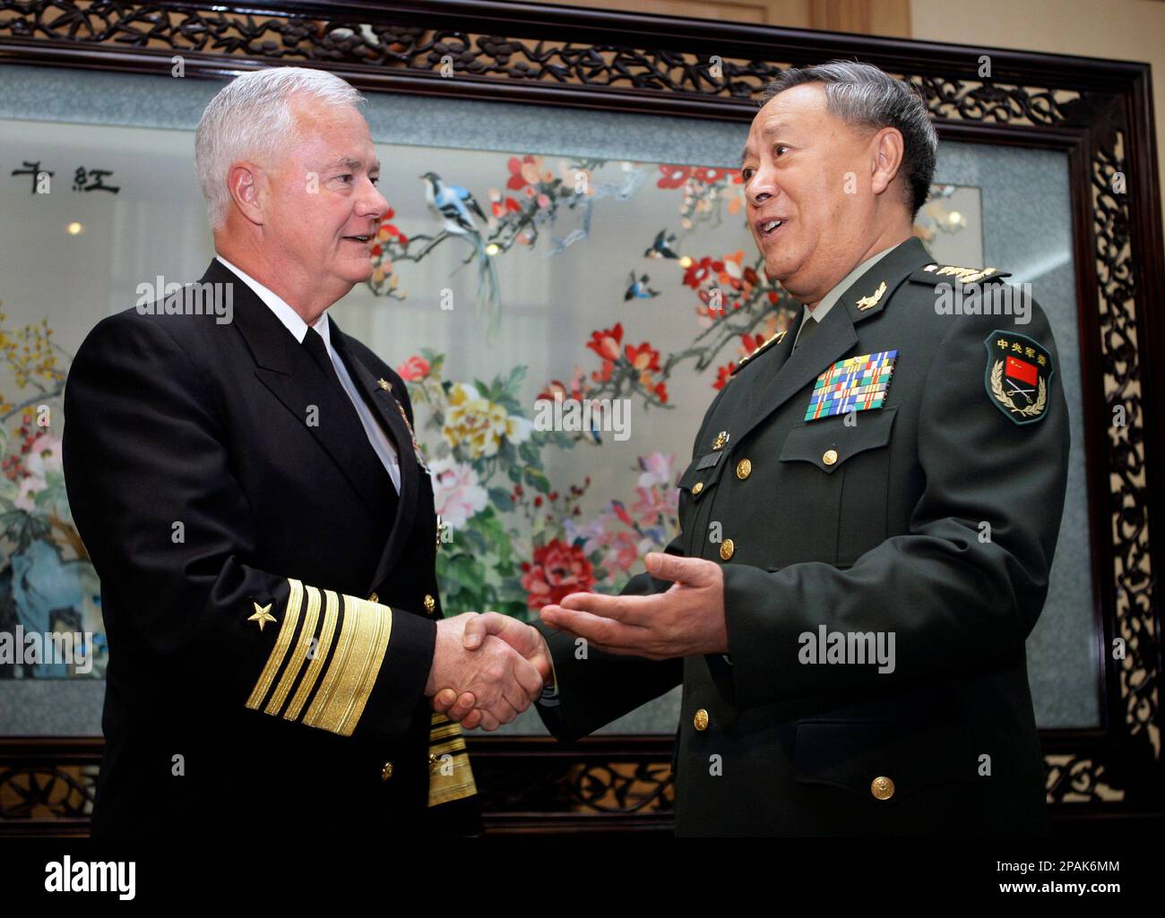 U.S. commander in the Asia-Pacific region, Adm. Timothy Keating, left ...