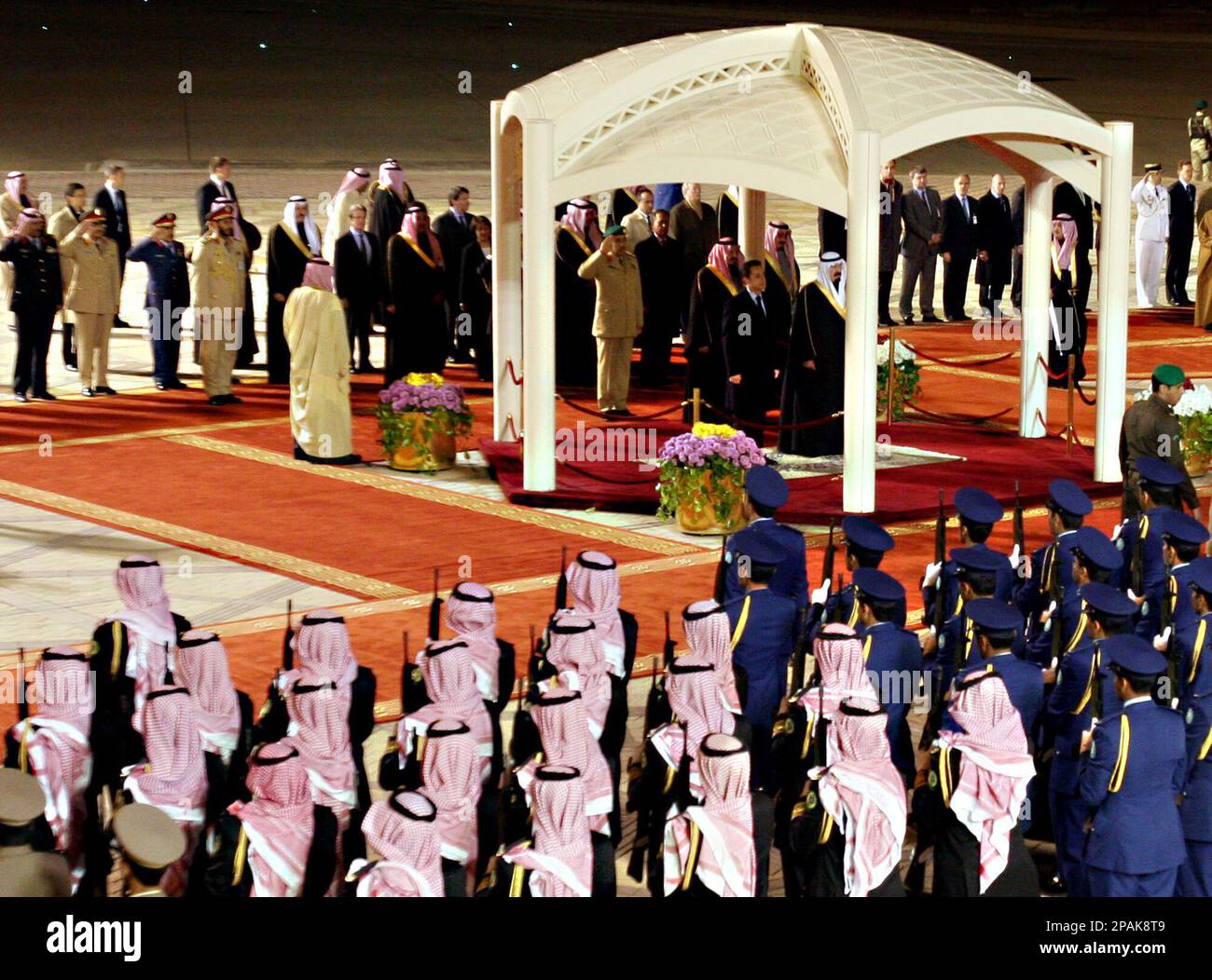 France's President Nicolas Sarkozy is received by Saudi Arabia's King ...