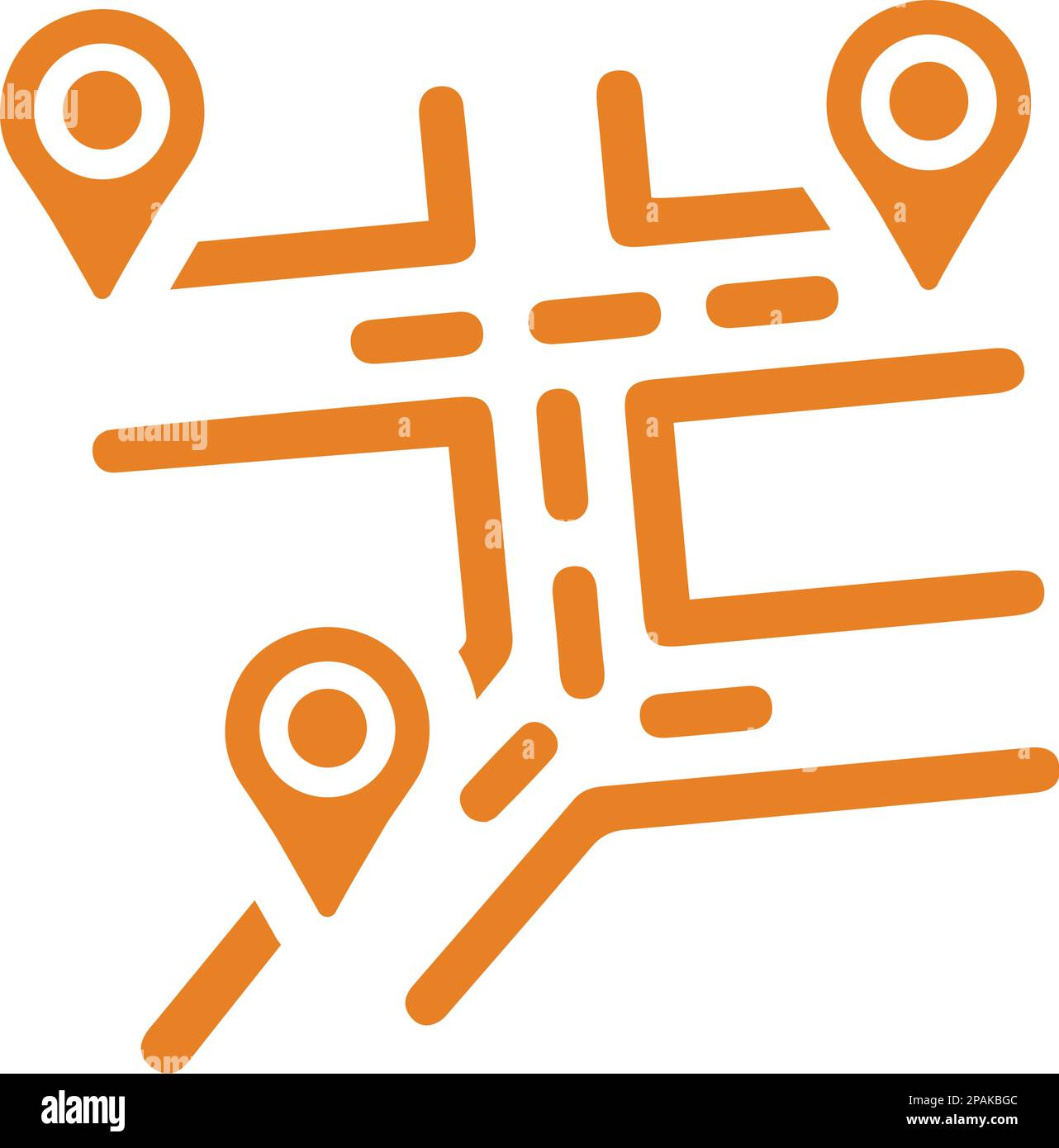 Map, road, route icon. Perfect use for print media, web, stock images ...