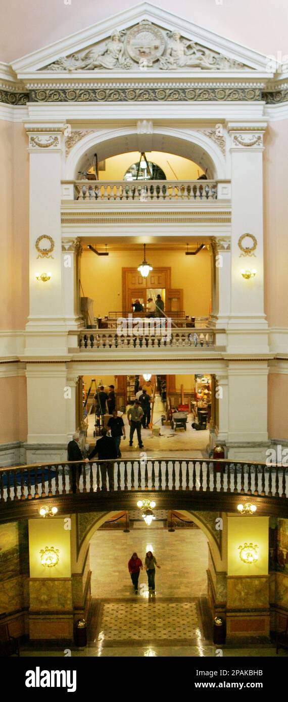 Remodeling continues to the Statehouse's west wing in Topeka, Kan ...