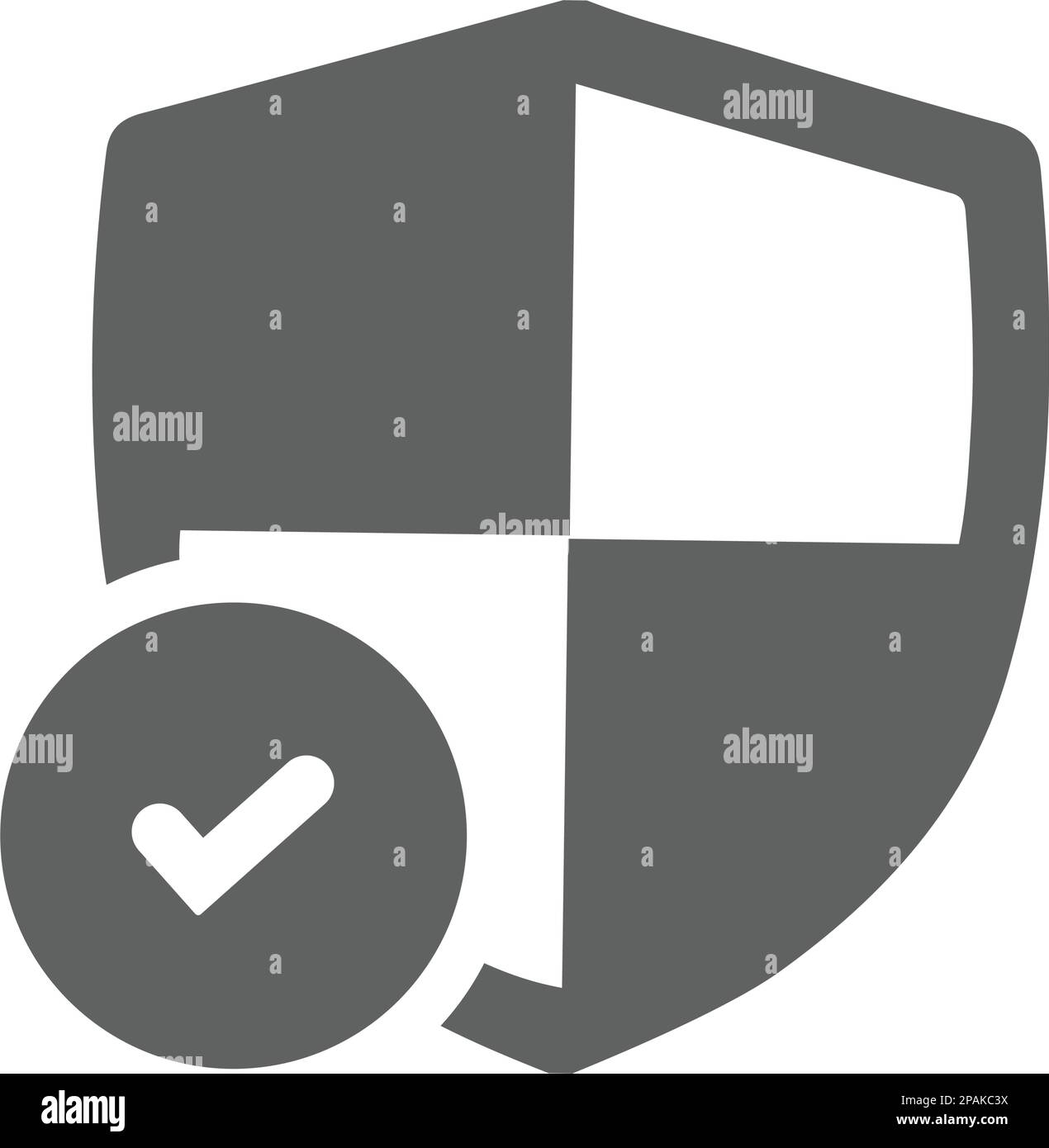 Protection icon is isolated on white background. Use for graphic and ...