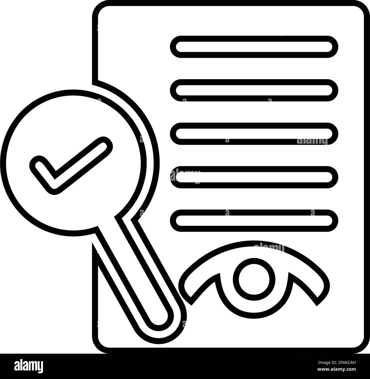 Proofreading icon is isolated on white background. Use for graphic and ...