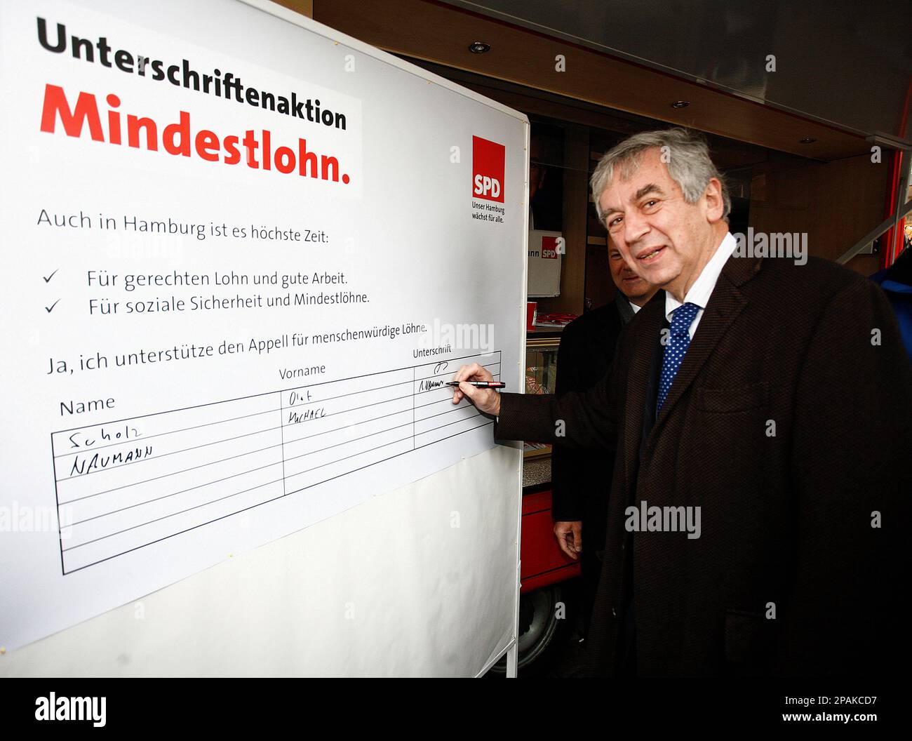 Michael Naumann, der SPD-Spitzenkandidat fuer die Hamburgischen ...