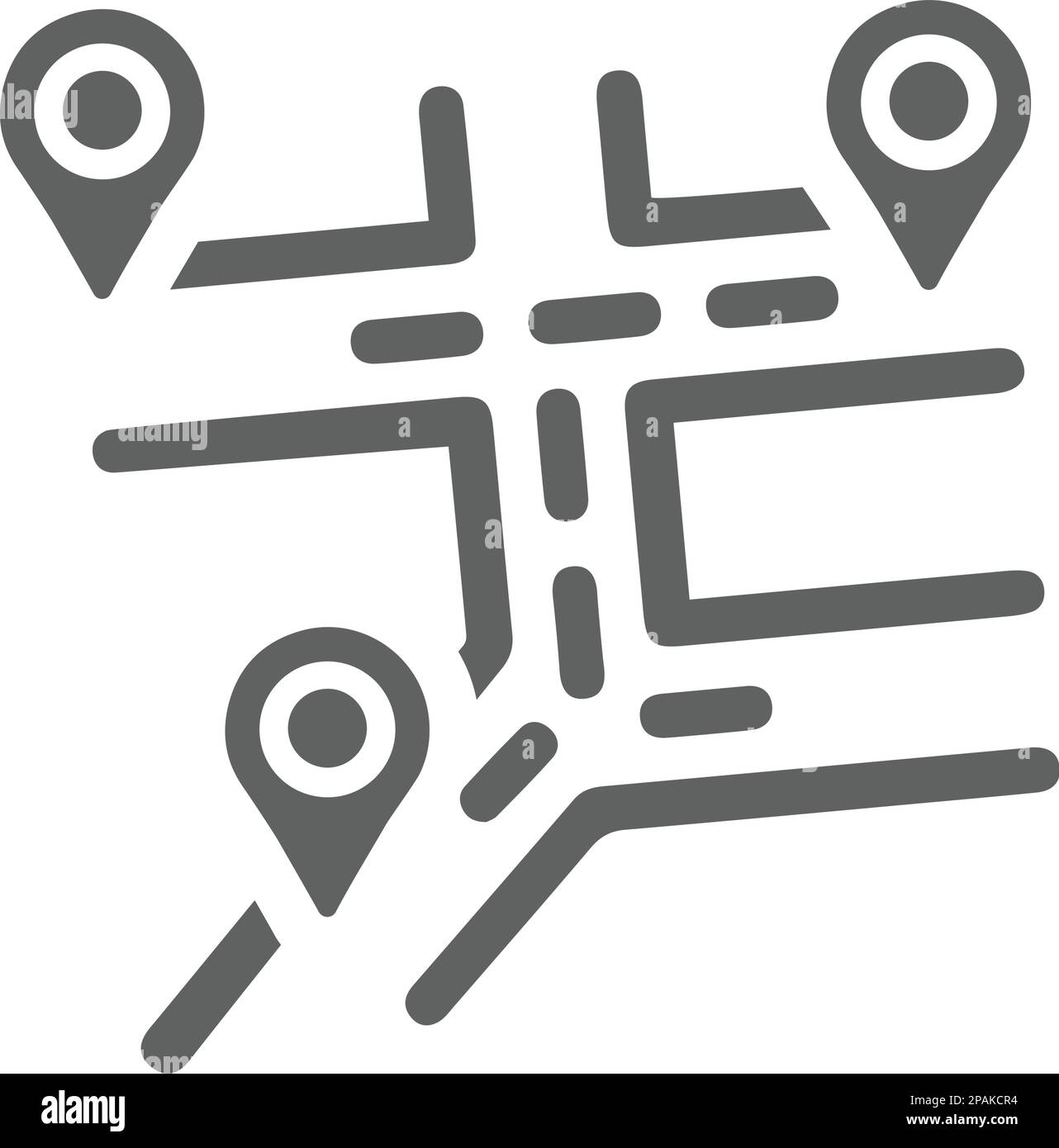 Map, road, route icon. Perfect use for print media, web, stock images ...