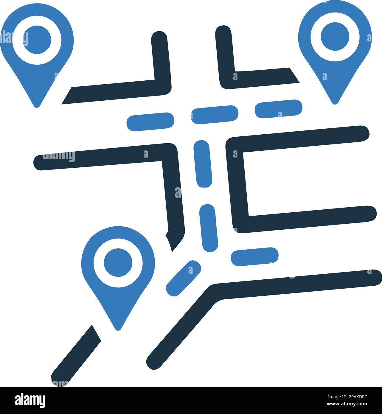 Map, road, route icon. Perfect use for print media, web, stock images ...