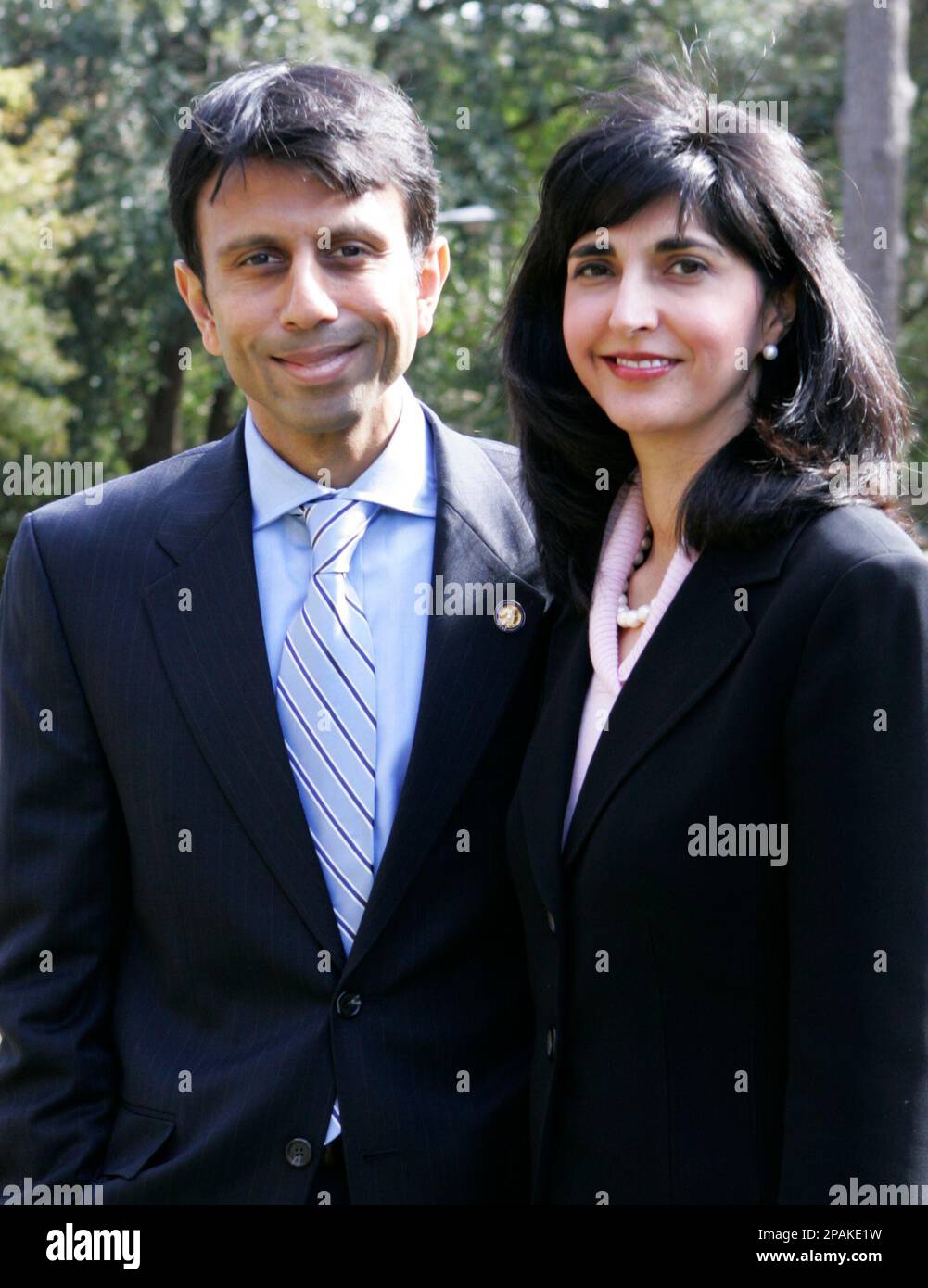 Louisiana Gov.-elect Bobby Jindal and his wife, Supriya, pose together ...