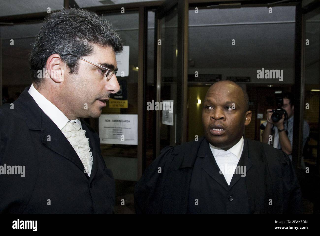 Senior Counsel for the state, Matthew Chaskalson, left, and Muzi ...
