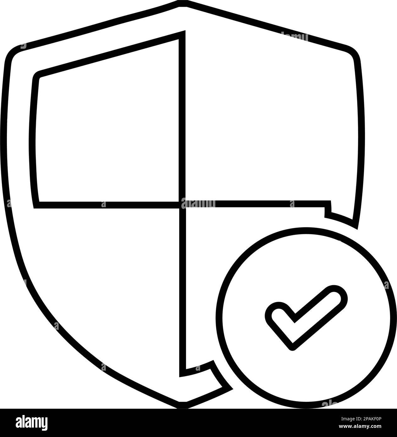 Protection icon is isolated on white background. Use for graphic and ...