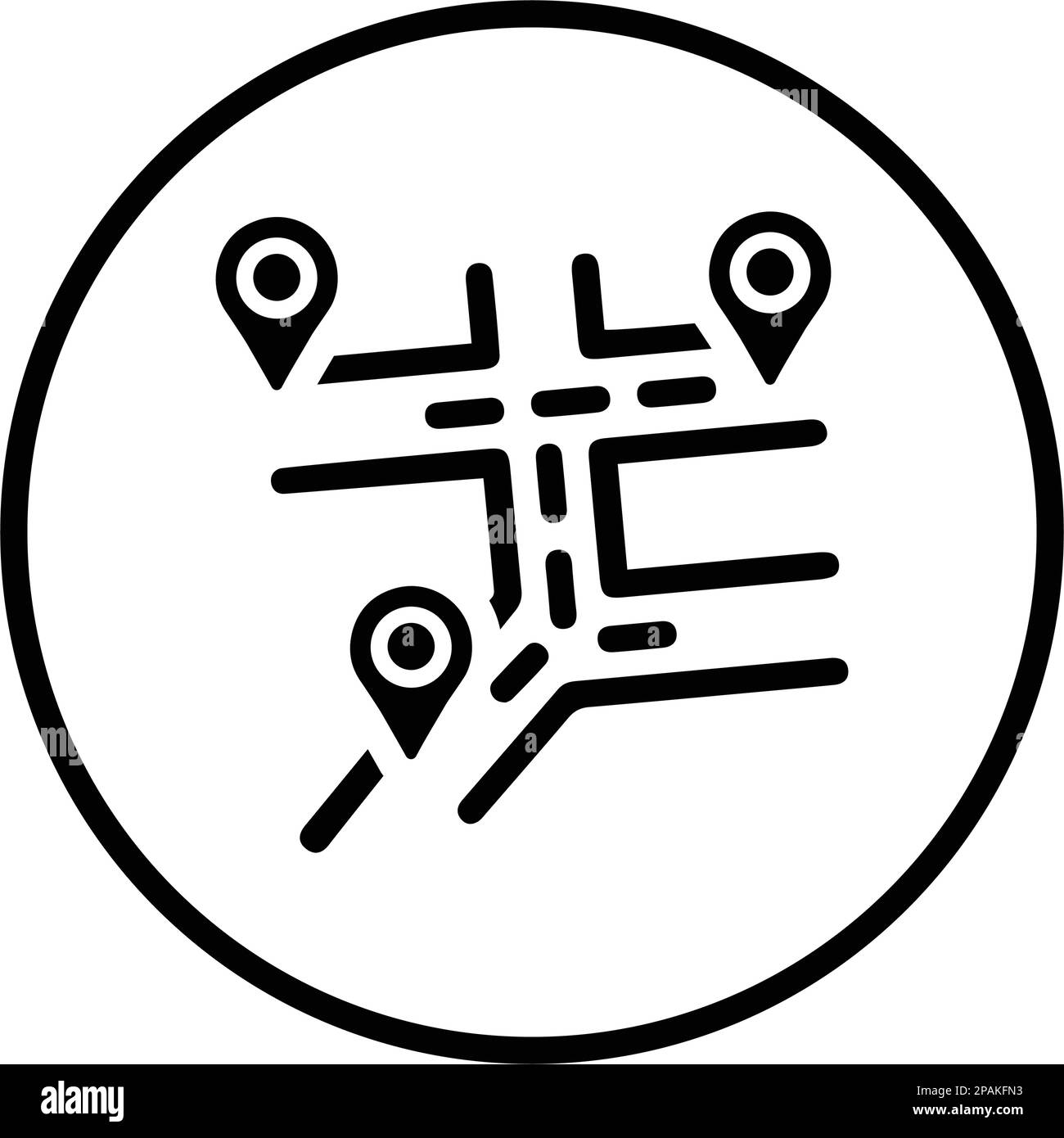 Map, road, route icon. Perfect use for print media, web, stock images ...