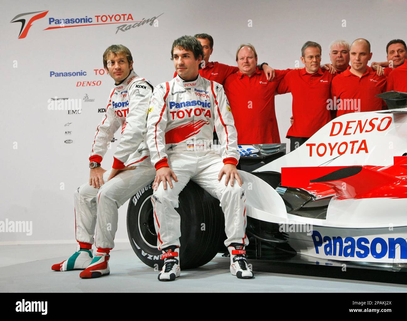 The Formula One drivers of the Panasonic Toyota Racing team, Jarno ...