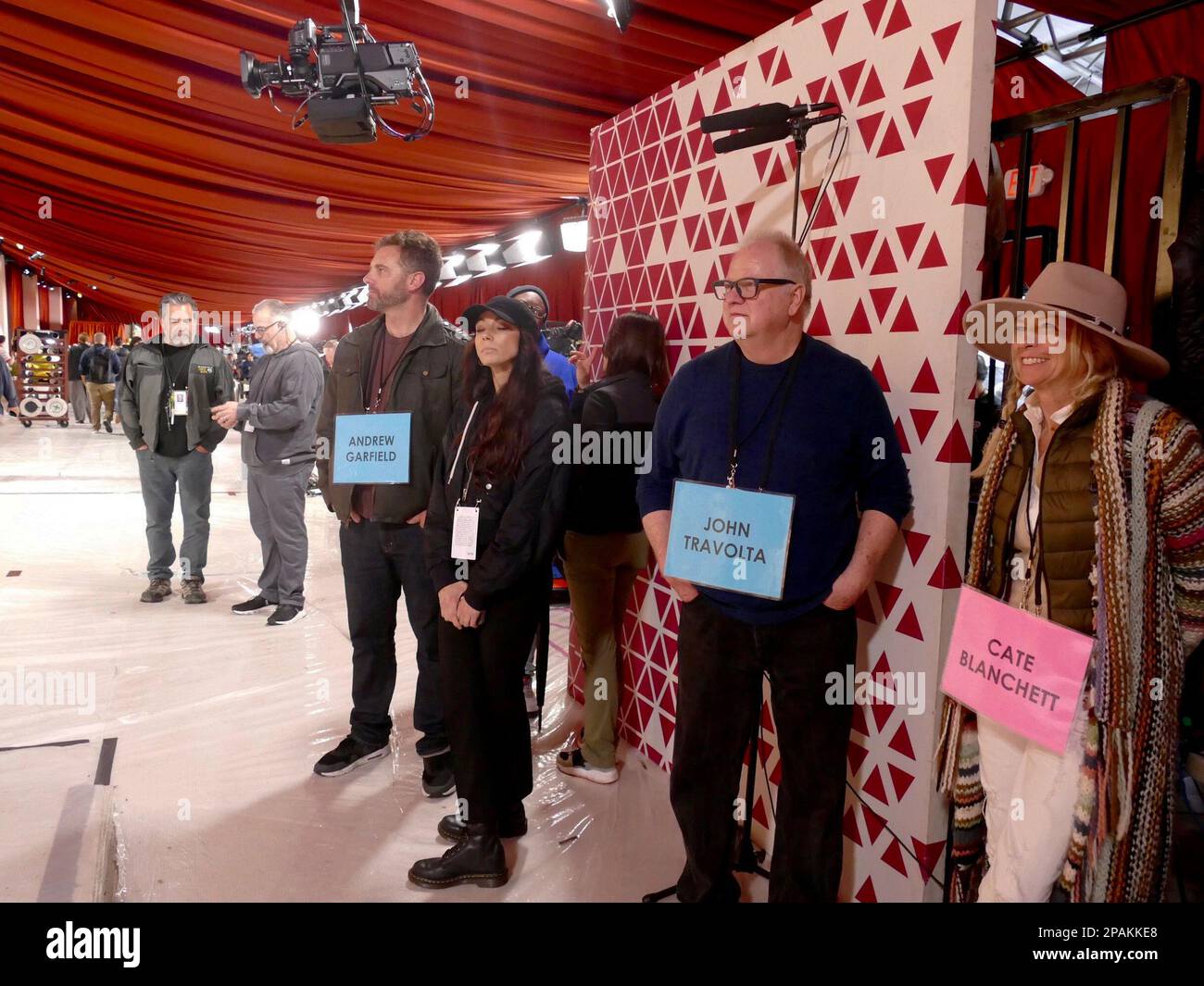 Los Angeles, USA. 11th Mar, 2023. Stand-ins participate in rehearsals ...