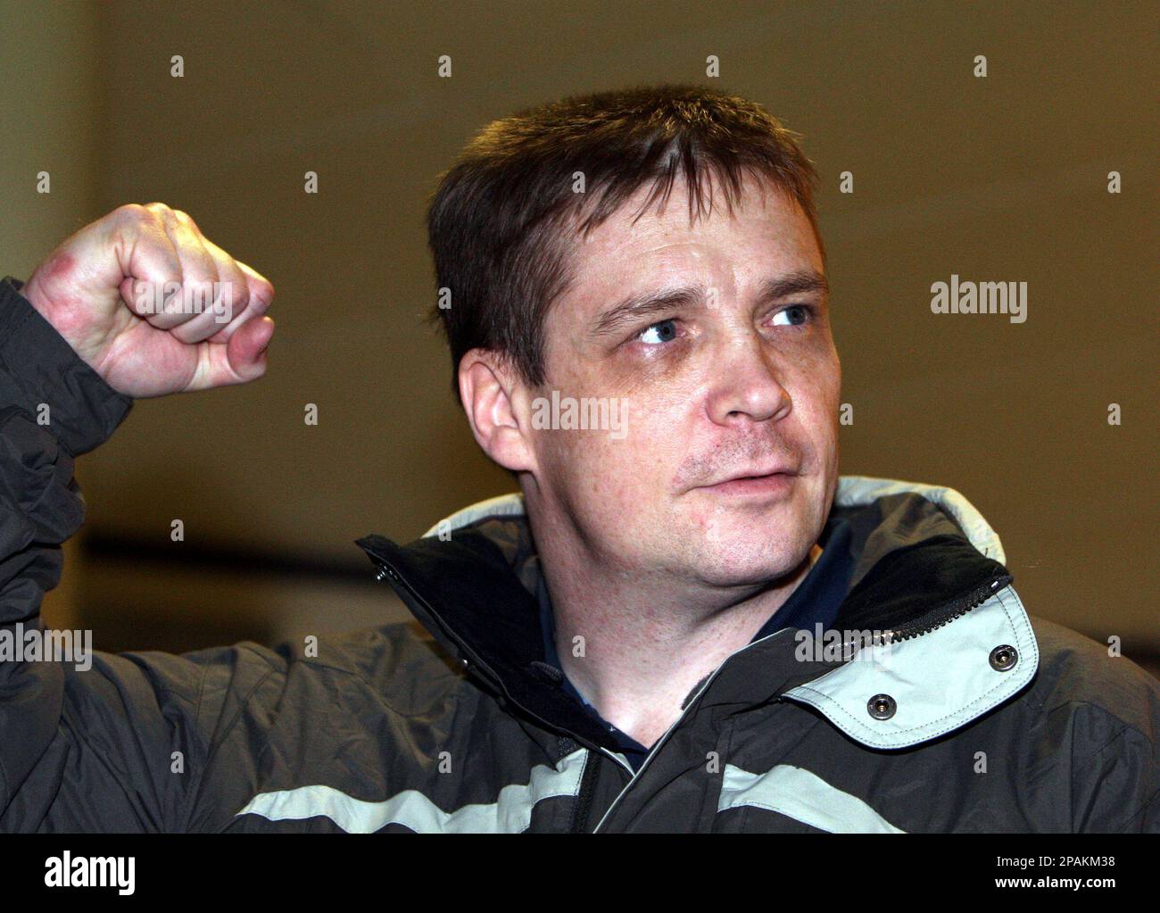 Ken Richey, 43, arrives at Edinburgh airport, Edinburgh, Scotland ...