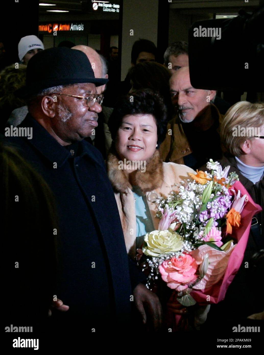 Excommunicated Roman Catholic archbishop Emmanuel Milingo and his wife ...