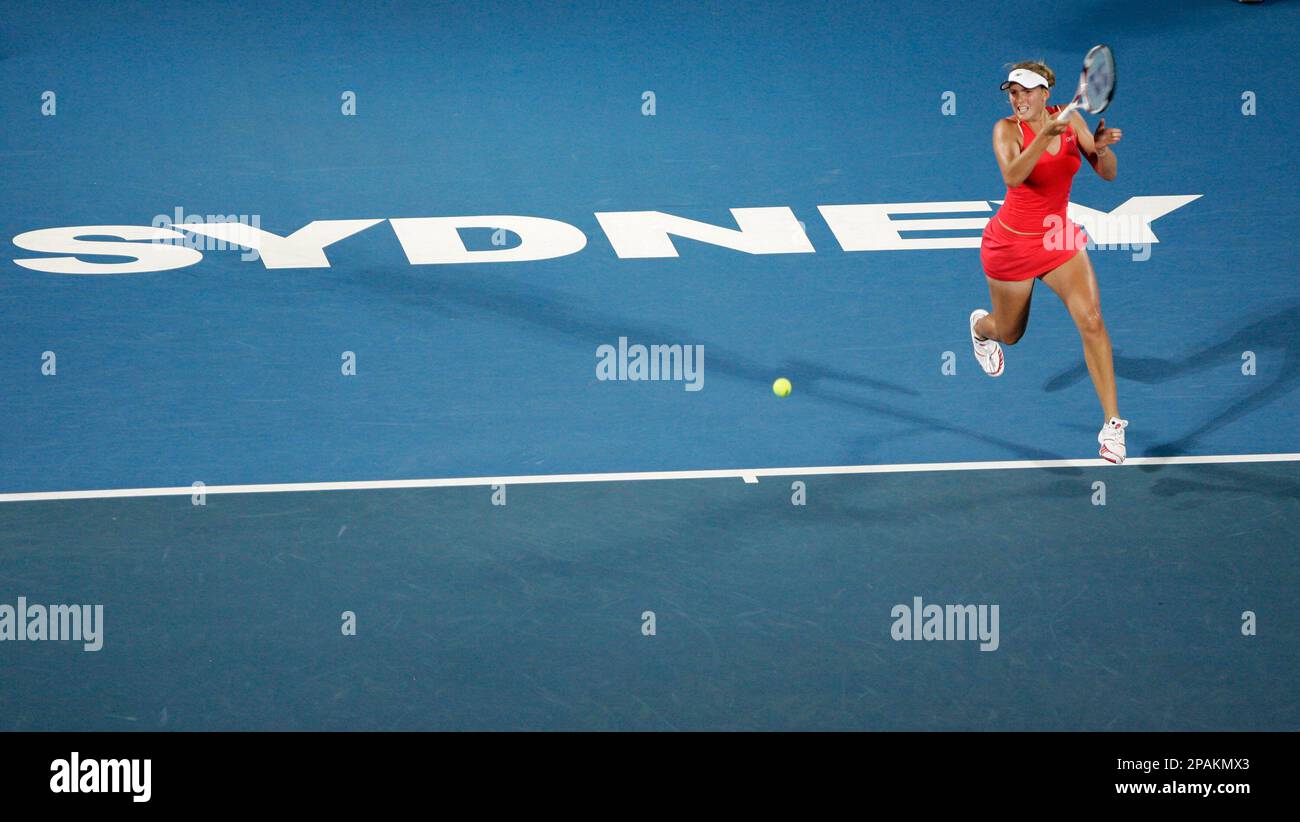 Czech Republic's Nicole Vaidisova hits a return during her match ...