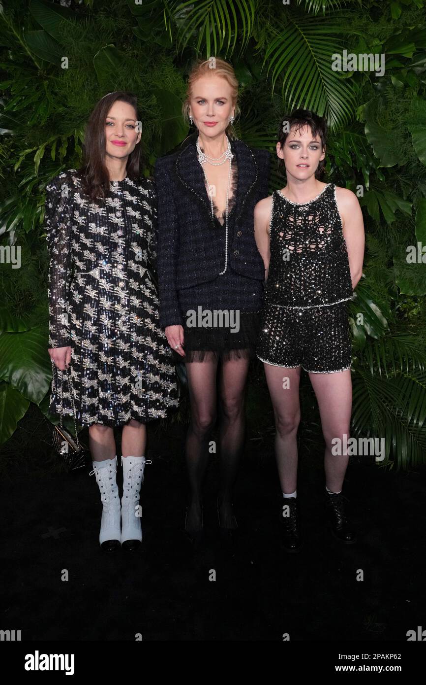 Marion Cotillard, from left, Nicole Kidman, and Kristen Stewart arrive ...