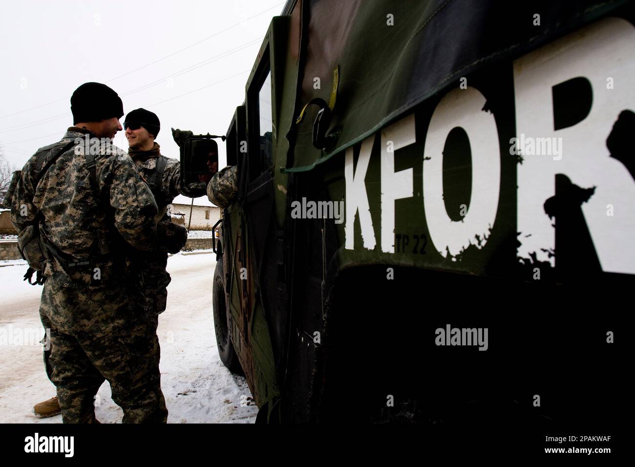 Task Force Bayonet Spc. Kyle Koster, left, from Stewartville. Minn. and ...