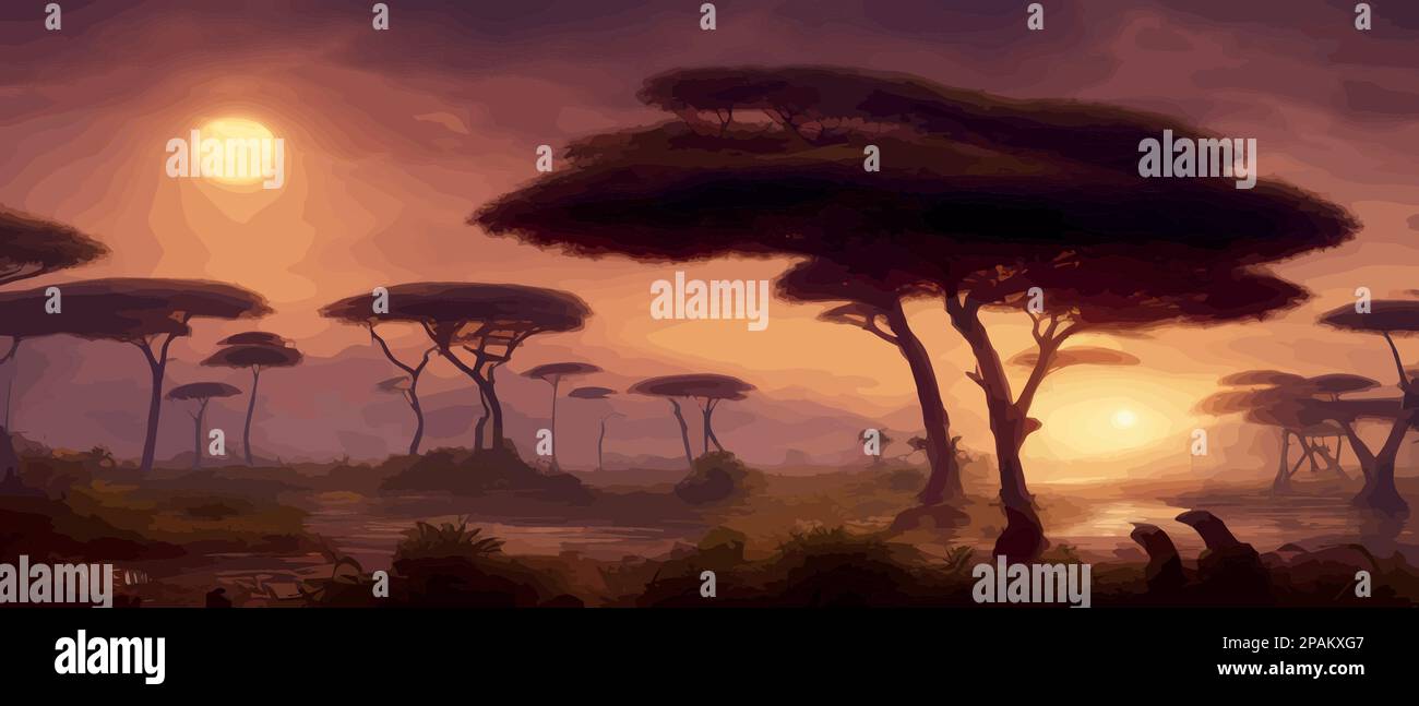 Zanzibar sunrise Stock Vector Images - Alamy